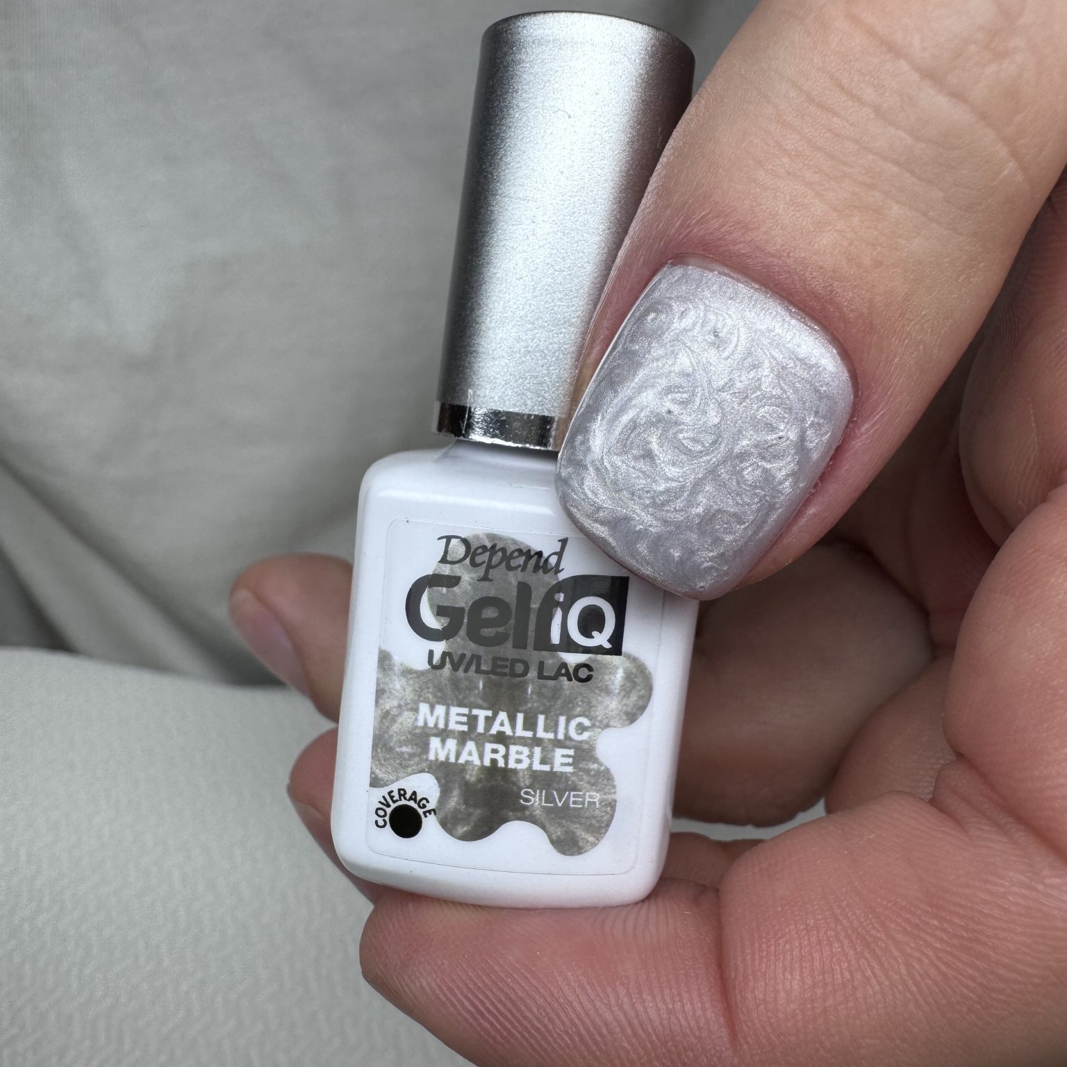 GEL IQ EFFECTS METALLIC MARBLE SILVER – Depend Cosmetic